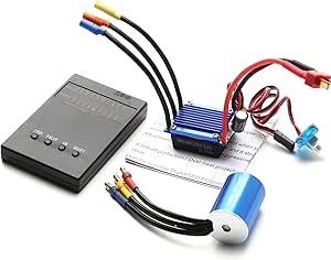 Amazon.co.jp: 2435 3300KV Brushless Motor and 25A ESC Programming Card ...