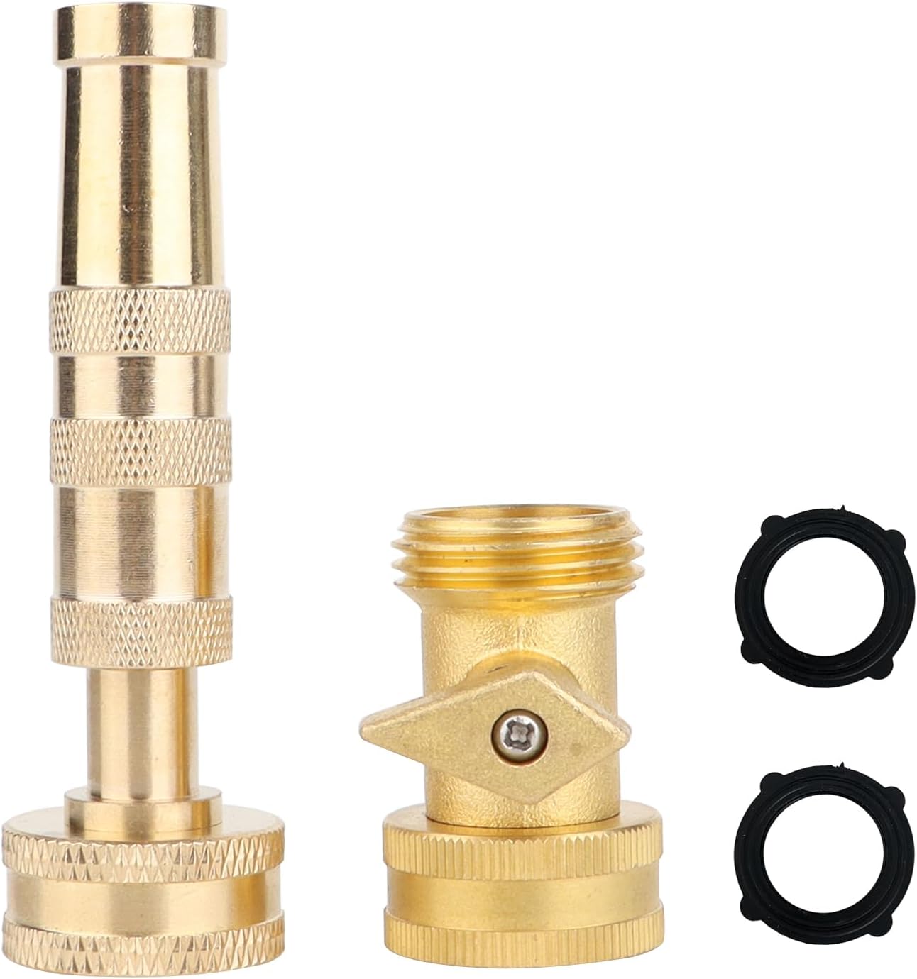 Amazon.com: Morvat Solid Brass Garden Hose Nozzle, Heavy Duty ...
