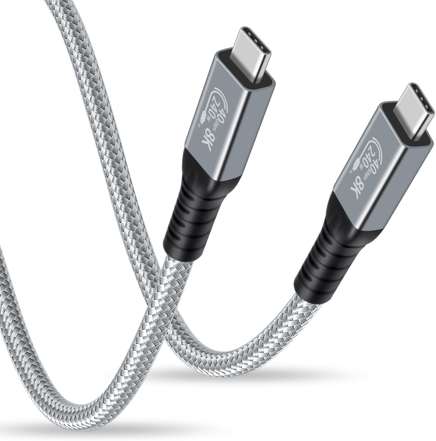 Duttek 240W USB 4 Cable for Thunderbolt 4/3, 40Gbps USB C to USB C ...