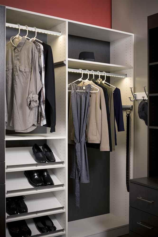 Hafele 833.72.740 LOOX Wardrobe Rail Kit, with LED 2015, warm, white ...