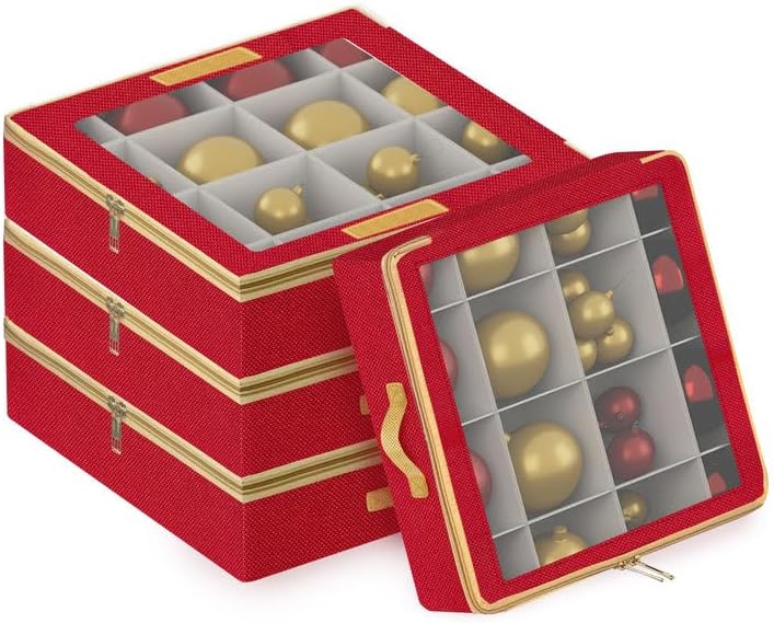 Amazon.com: Sterilite 24 Compartment Stack & Carry Christmas Ornament ...