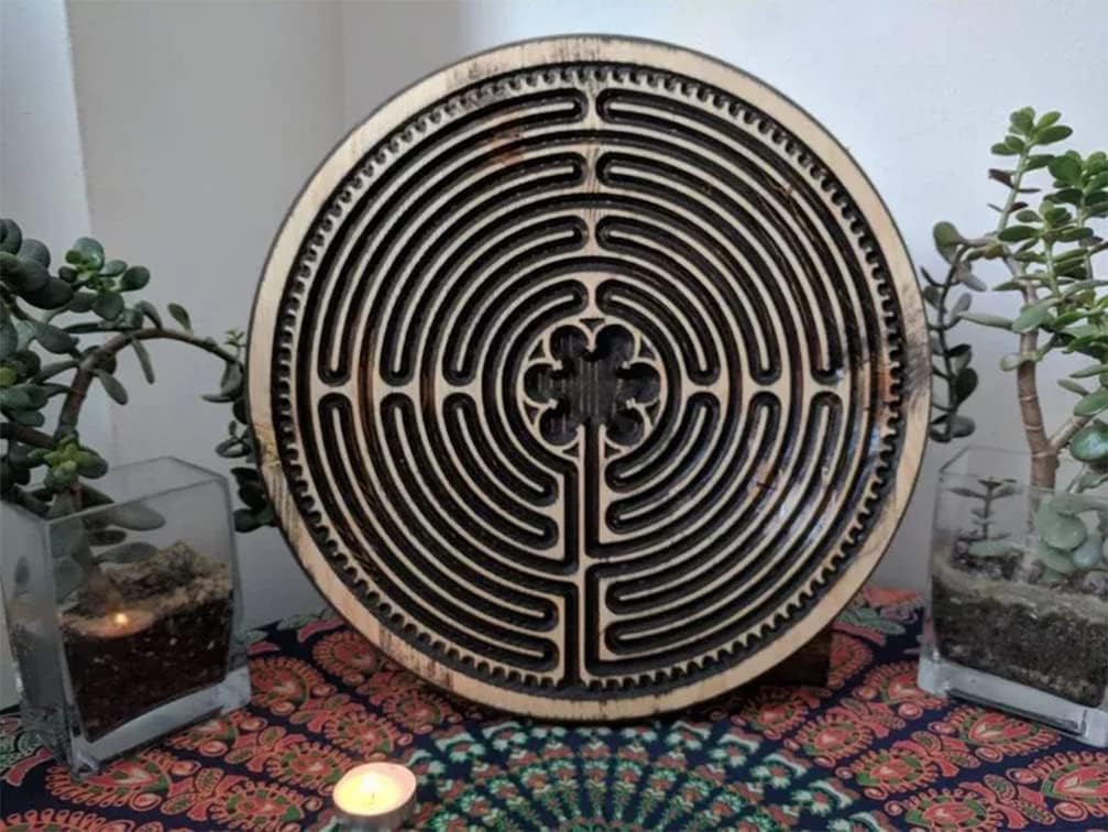 Amazon.com: Finger Labyrinth for Meditation and Prayer Chartres Wood ...