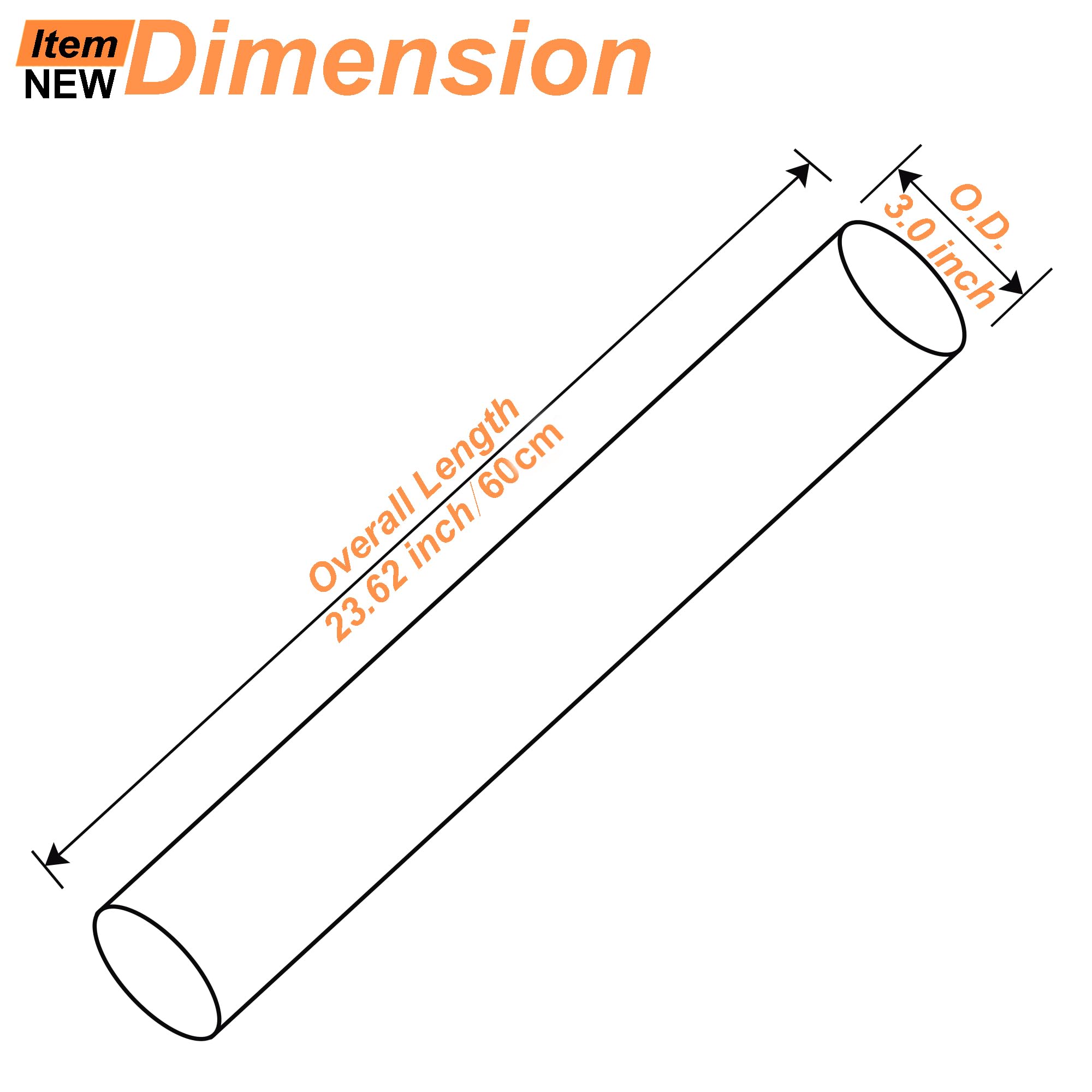 Snapklik.com : Simnliras 3 Inch Straight Mandrel Exhaust Extension Pipe