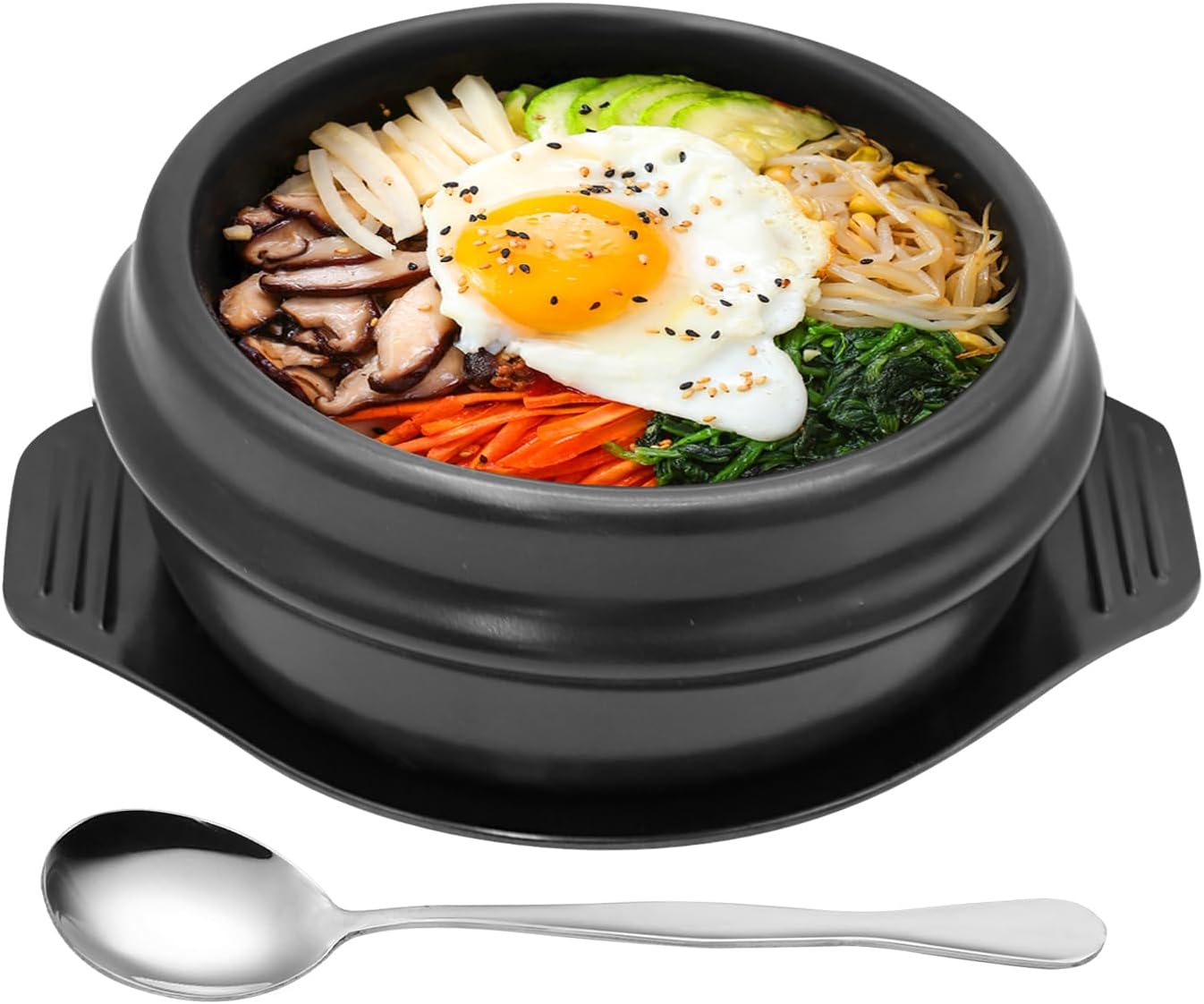 Amazon.com | laffoonparts Korean Cooking Stone Pot Set, Premium Ceramic ...