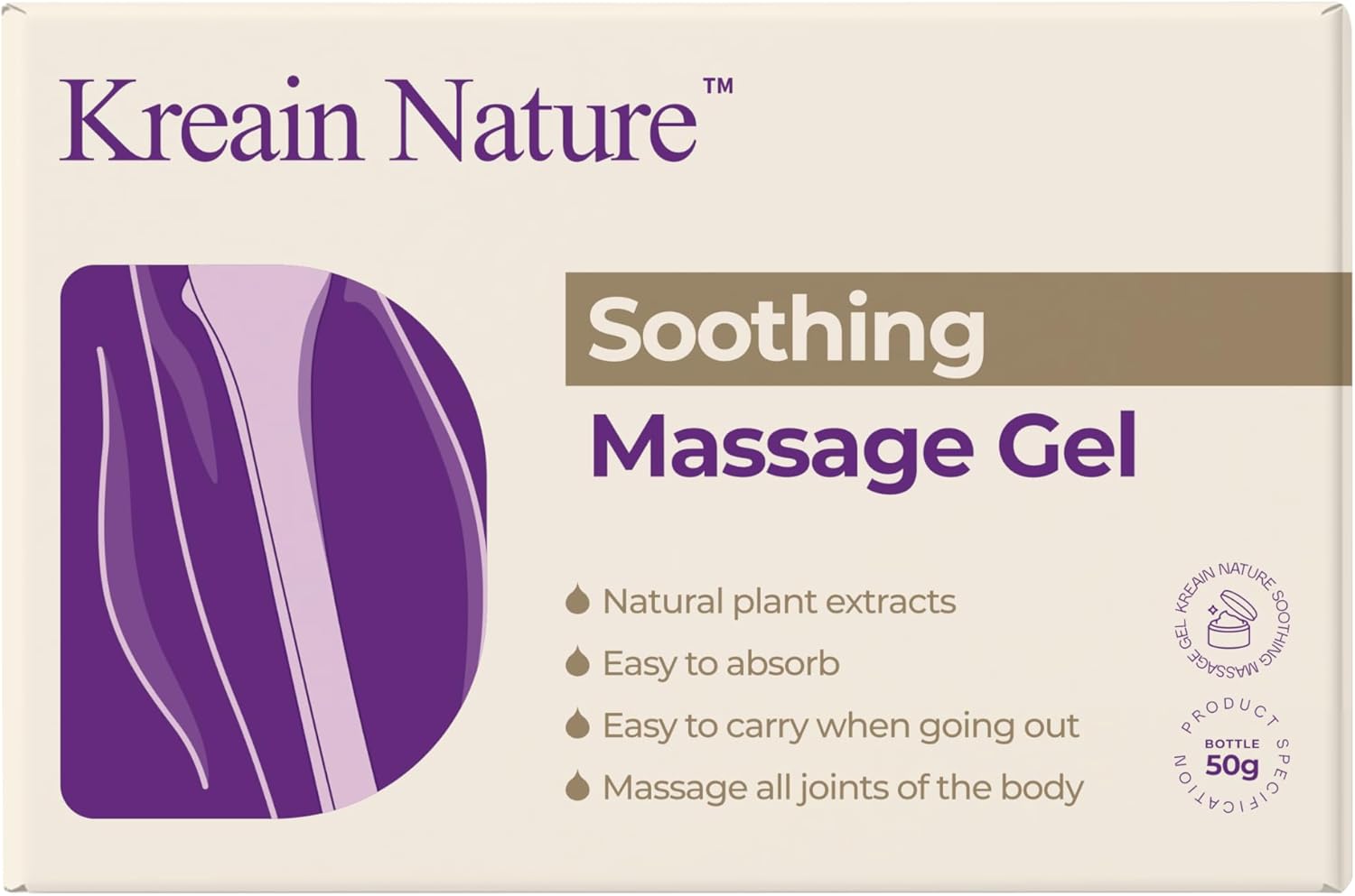 Amazon.com : 2 PCS Kreain Nature Joint Pain Gel Purple Soothing Massage ...