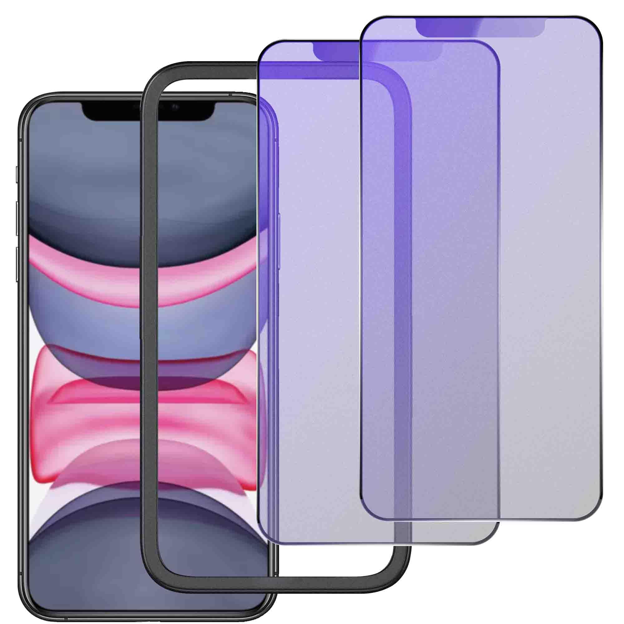 Amazon.com: CHISHA 2 Pack Anti Blue Light Matte Glass Screen Protector for iPhone 11 and iPhone ...