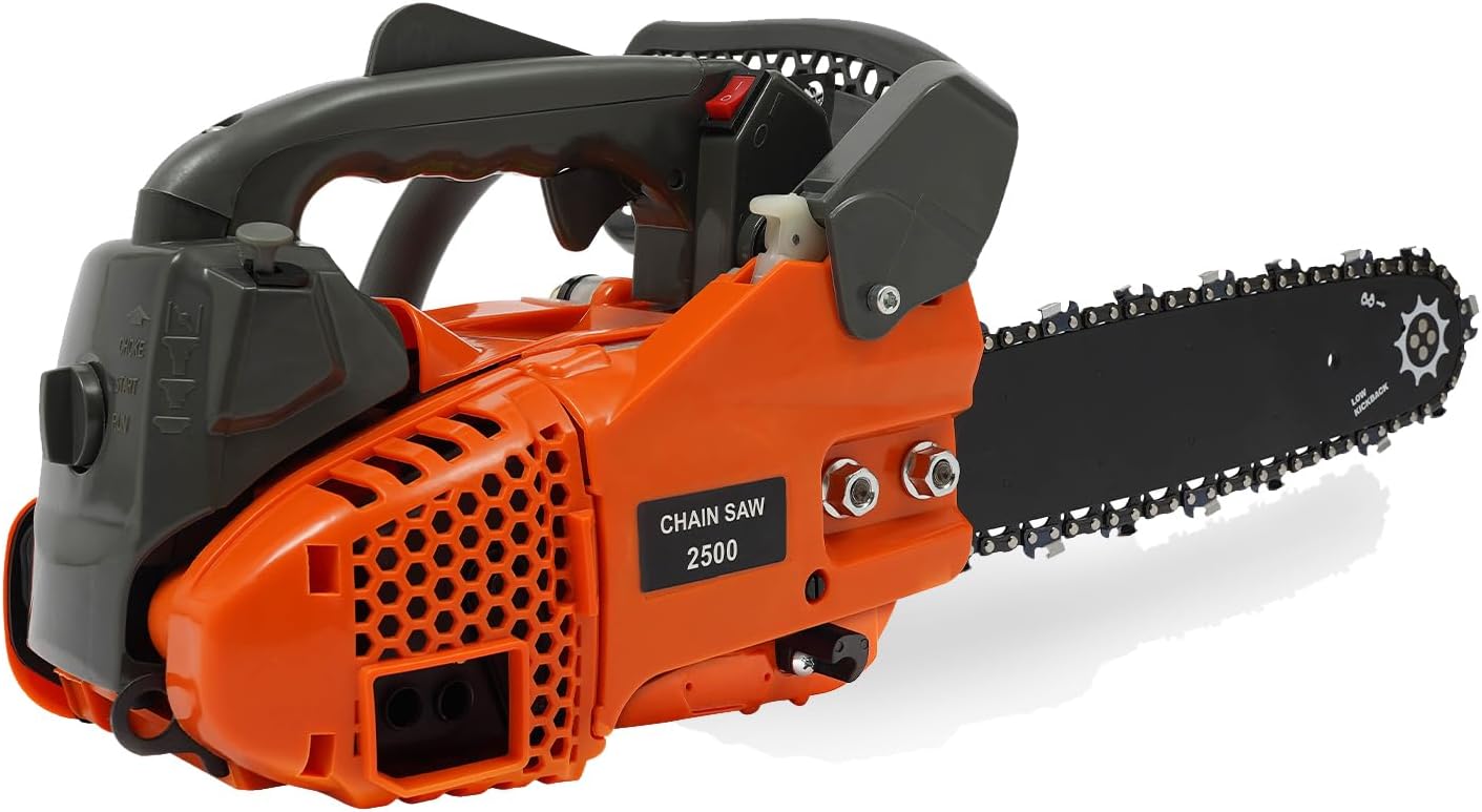 Amazon.com: JAYGOVAN 12'' Top Handle Gas Chainsaw 2-Stroke 25.4cc ...