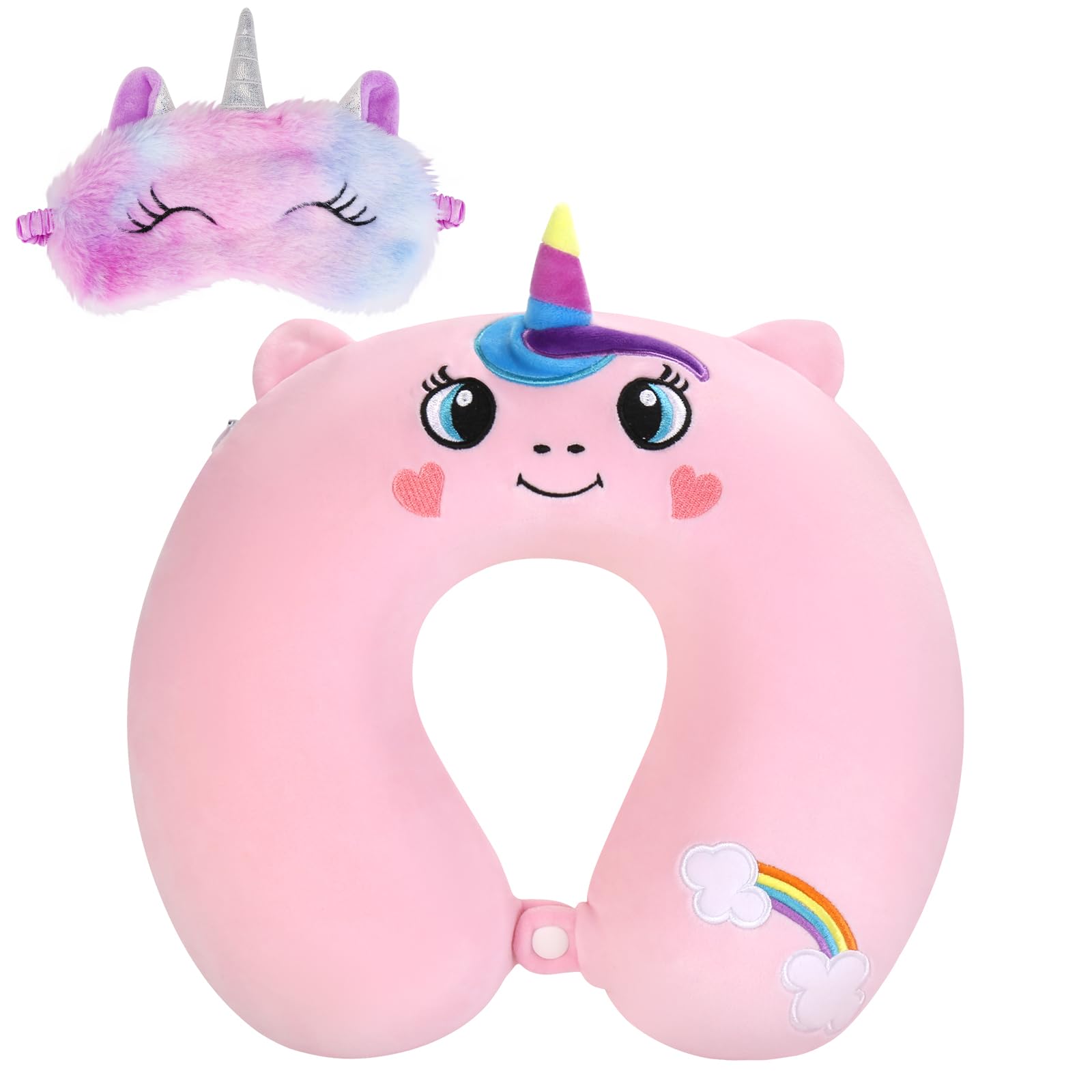Amazon.com: Kids Travel Pillow, Unicorn Kids Neck Pillow for Traveling ...
