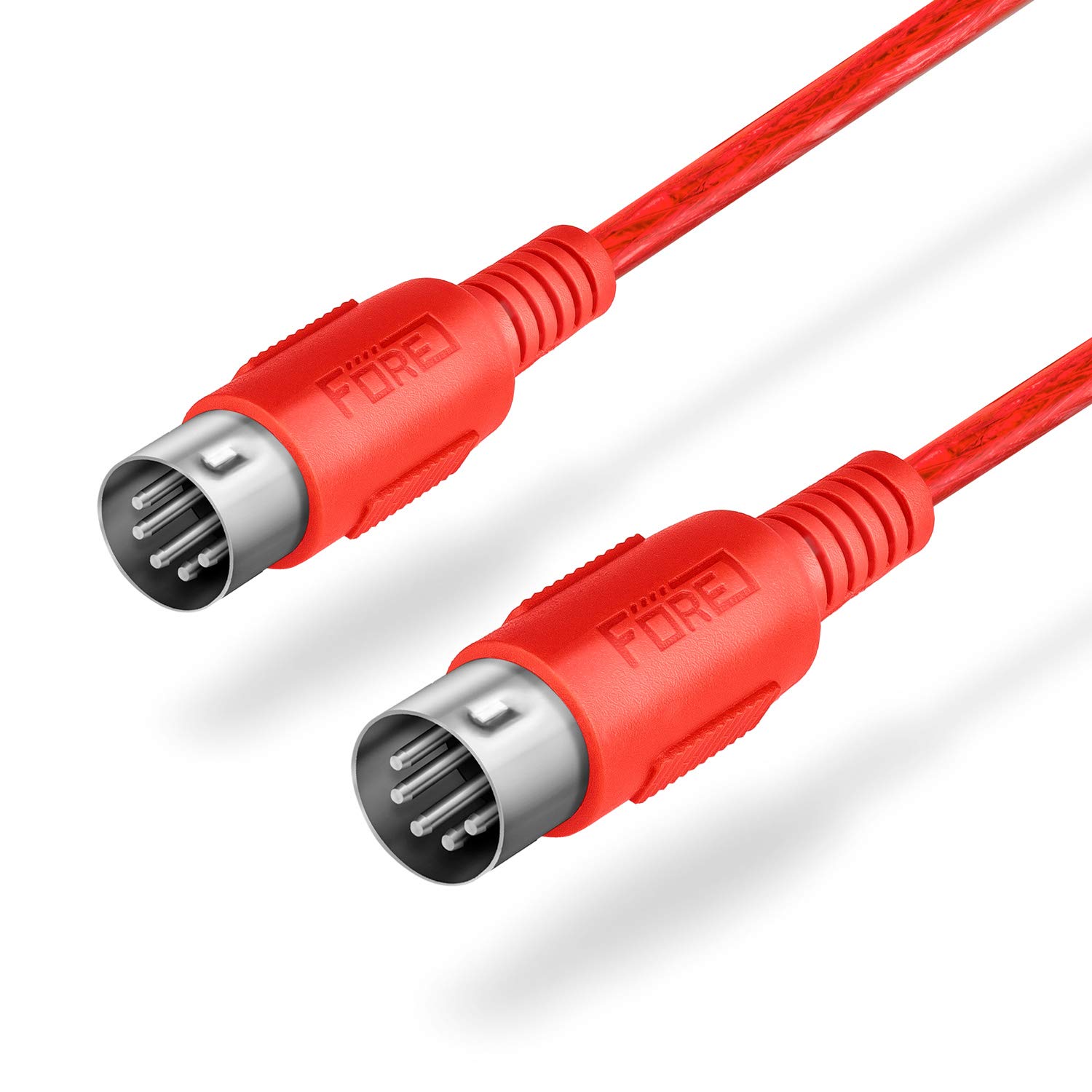 FORE MIDI to USB Interface MIDI Cable Adapter with Input&Output Connecting with Keyboard ...