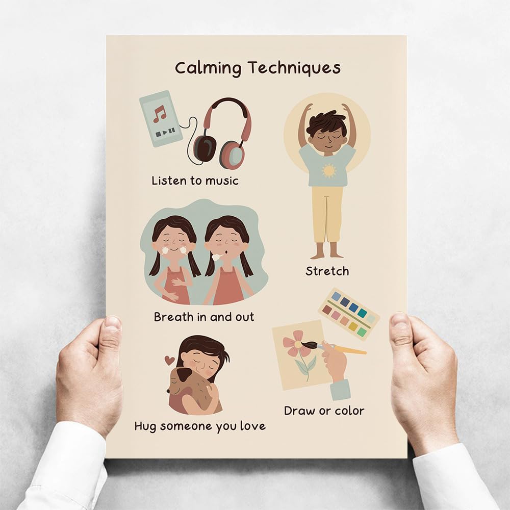 Feelings Chart 8-Piece Posters For Classroom - Emotions Learning Set ...