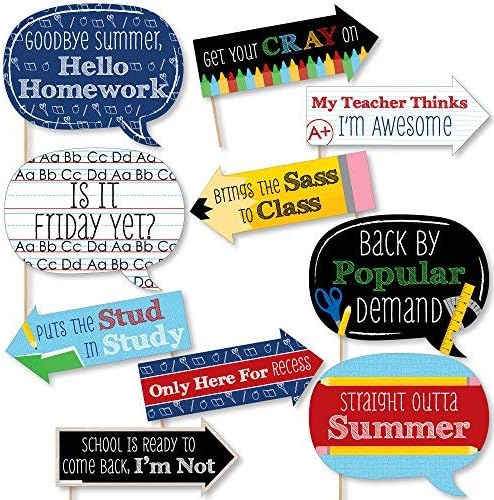 Amazon.com: Back to School Photo Booth Props, 16Pcs Back to School ...