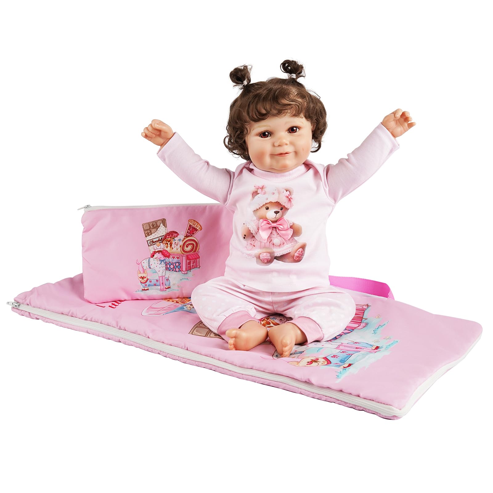 Amazon.com: BABESIDE 4 Pcs Reborn Baby Doll Sleeping Bag Set for 17-22 ...