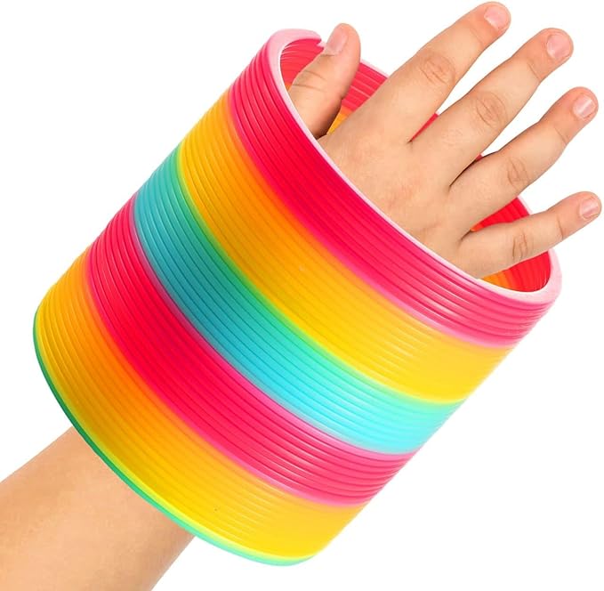 Amazon.com: Jumbo Rainbow Coil Spring Toy - 6" Giant Coil Spring Toys ...