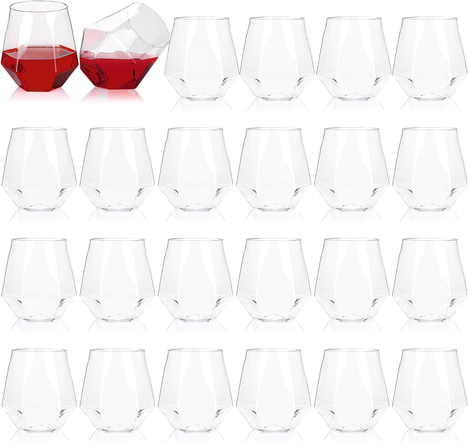 Amazon.com | Oojami Set of 6 Plastic Tumblers - 16-Ounce Reusable ...