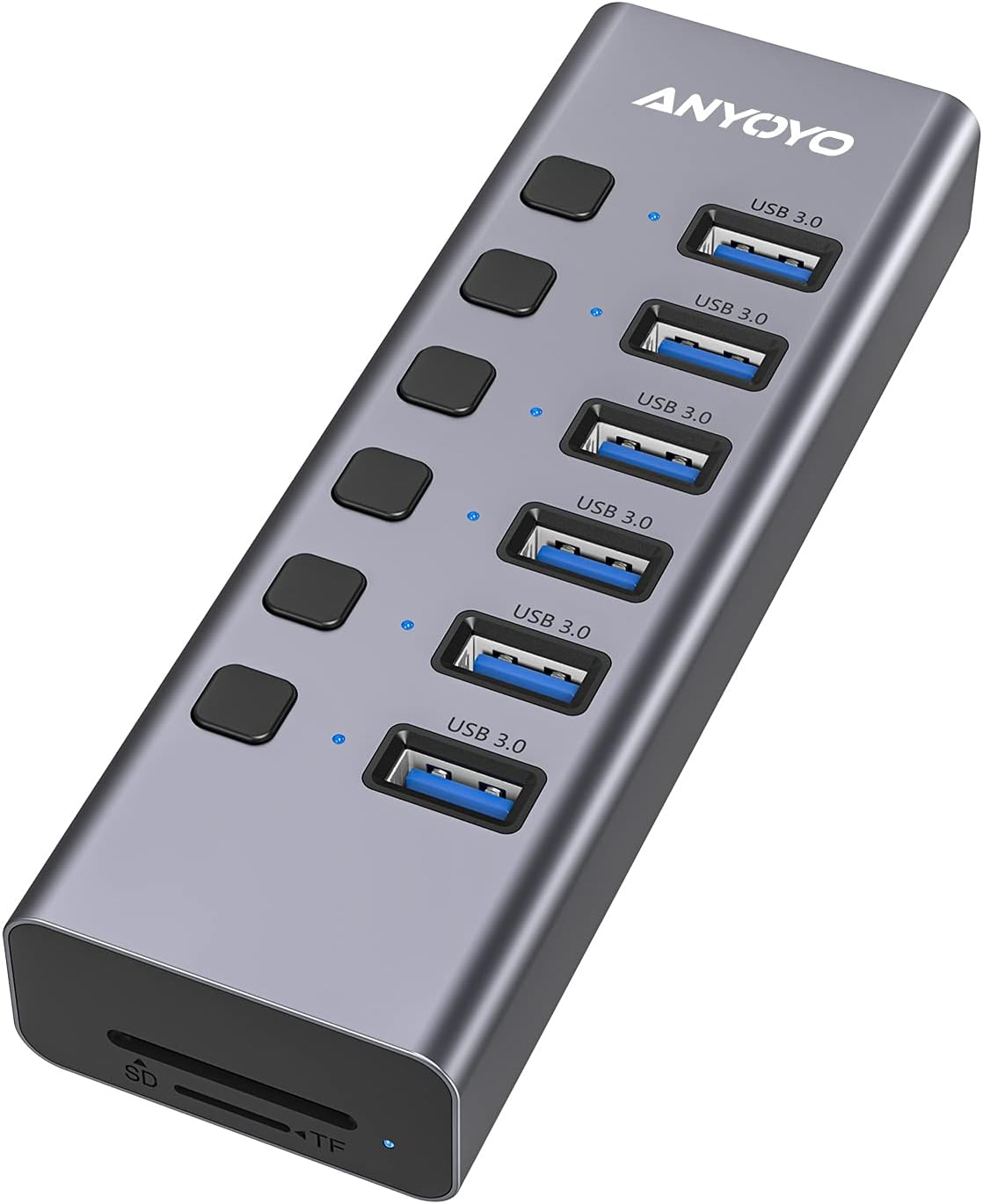 Amazon.com: ANYOYO Powered USB Hub 3.0, 8 Port USB Port Extender with ...