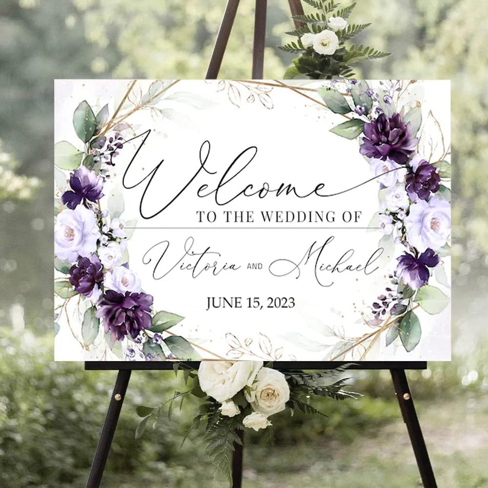 Amazon.com: Wedding Welcome Sign, Welcome To Our Wedding Sign, Welcome ...