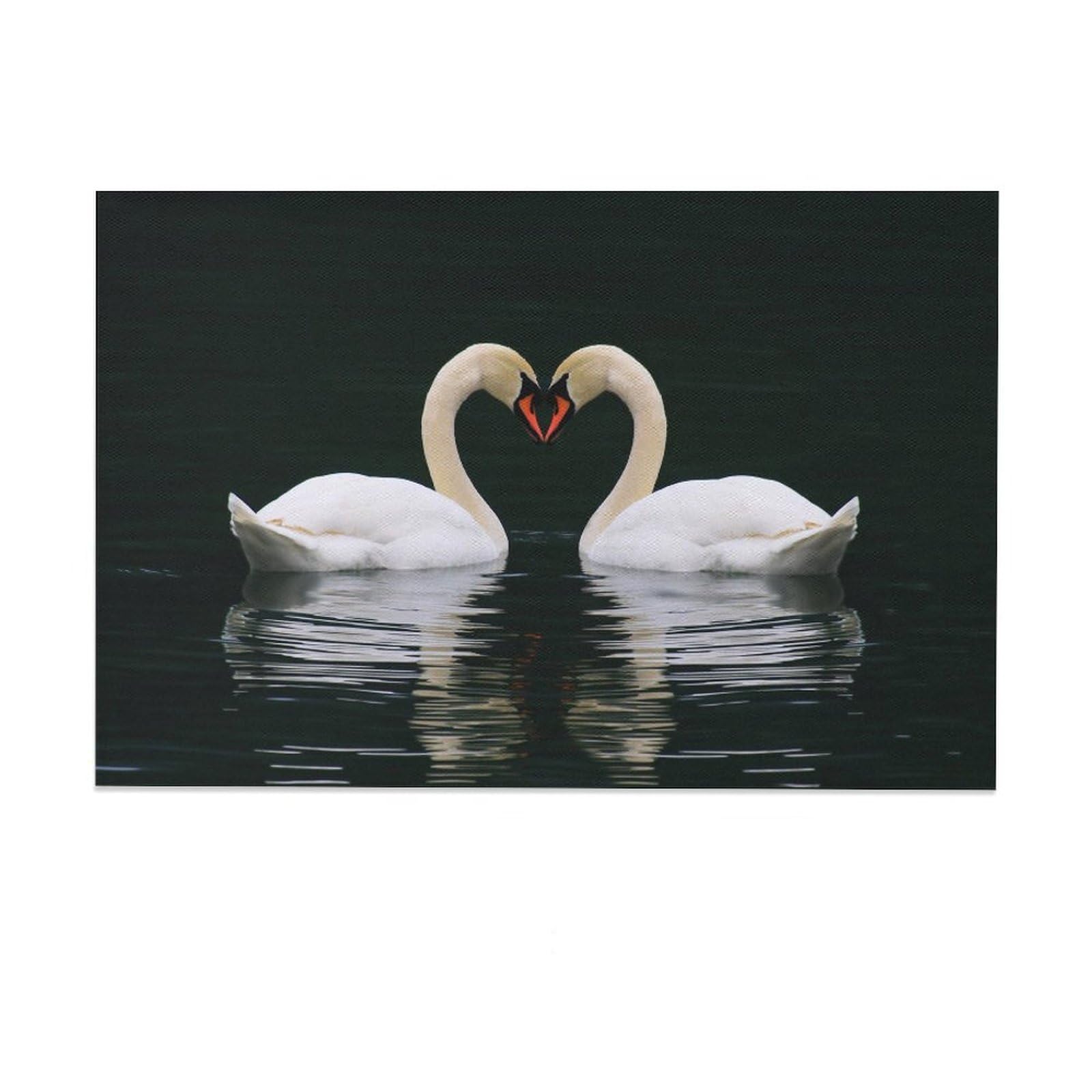 Swans Heart Swans Love Romantic Paintings At ₹ 1500/piece | Acrylic