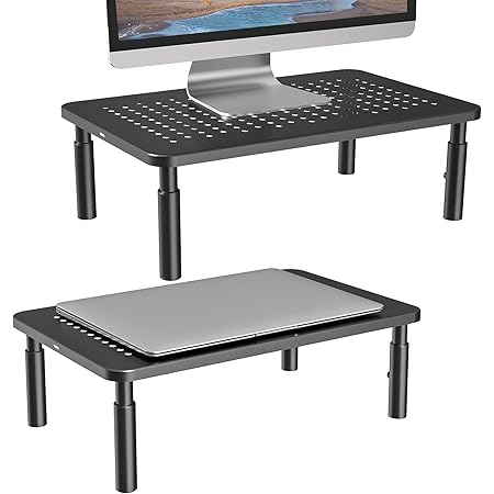 Amazon.com: WALI Monitor Stand Riser, Adjustable Laptop Stand Riser ...