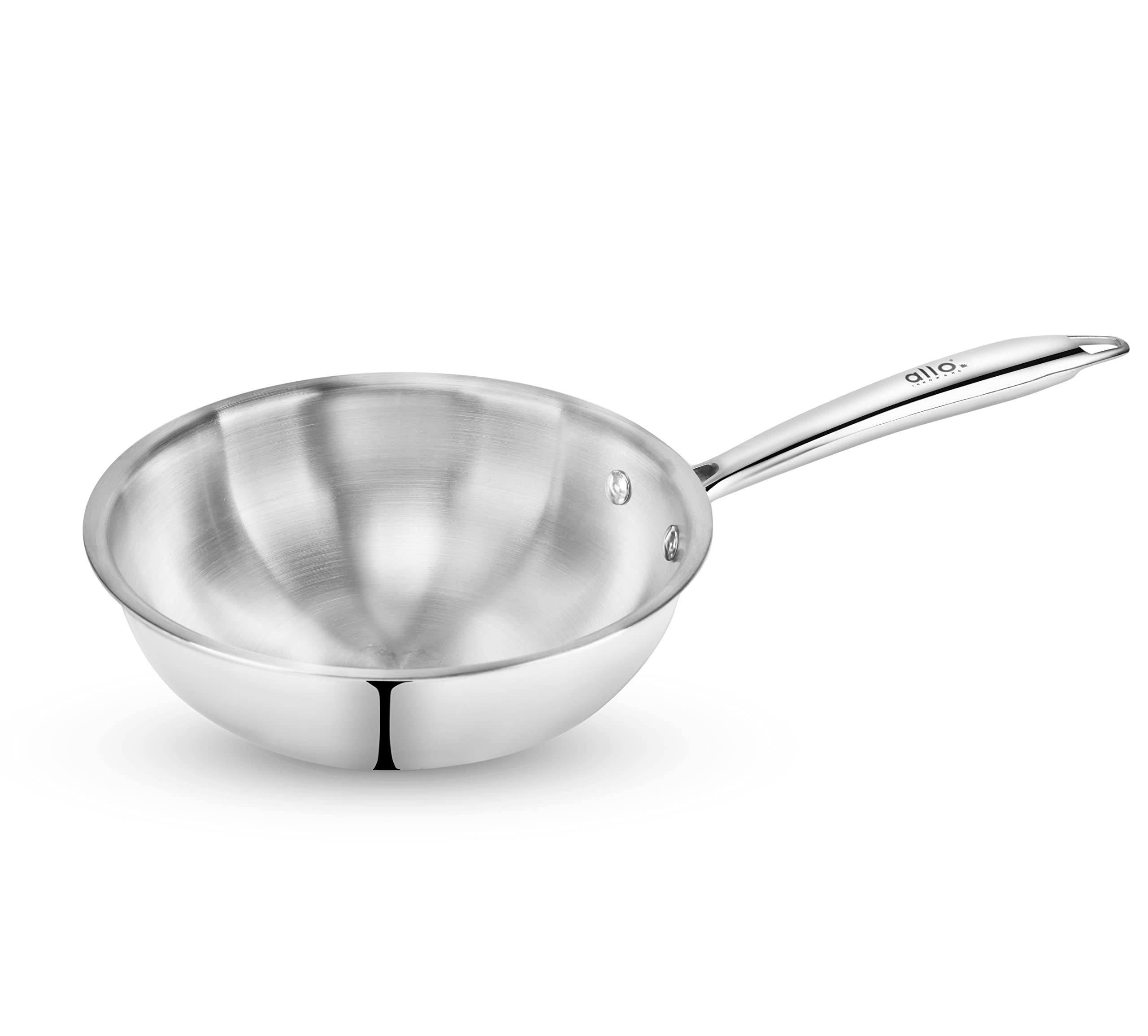 Buy Allo Triply Stainless Steel Wok for Deep Fry/Stir Fry/Dry Veg/Sauté ...