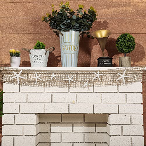 Amazon.com: Christmas Fishnet Sea Animal Christmas Garland White Sea ...