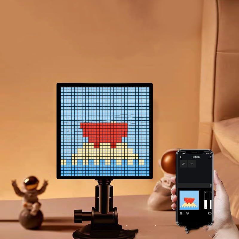 iTAP LED Pixel Art Display 32×32-Smart Alarm Clock RGB Pixel Matrix ...