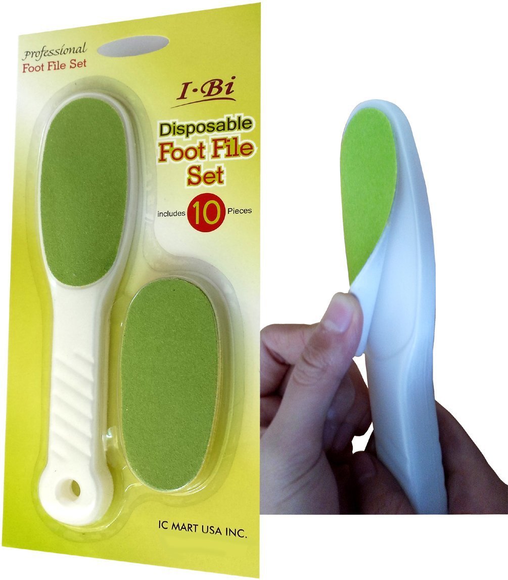 Amazon.com : IBI Disposable Green Foot File Set with Replaceable Pad ...