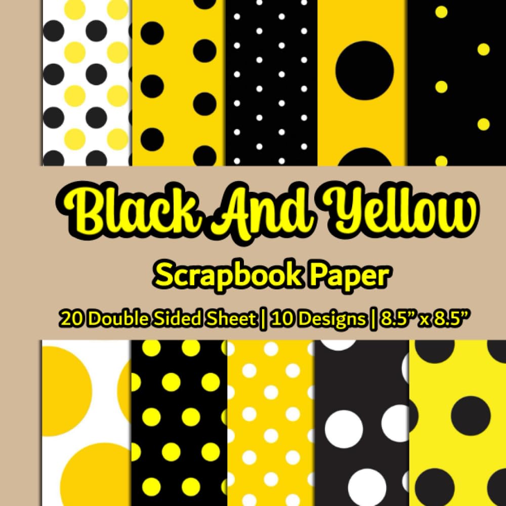 Yellow And White Polka Dot Scrapbook Paper