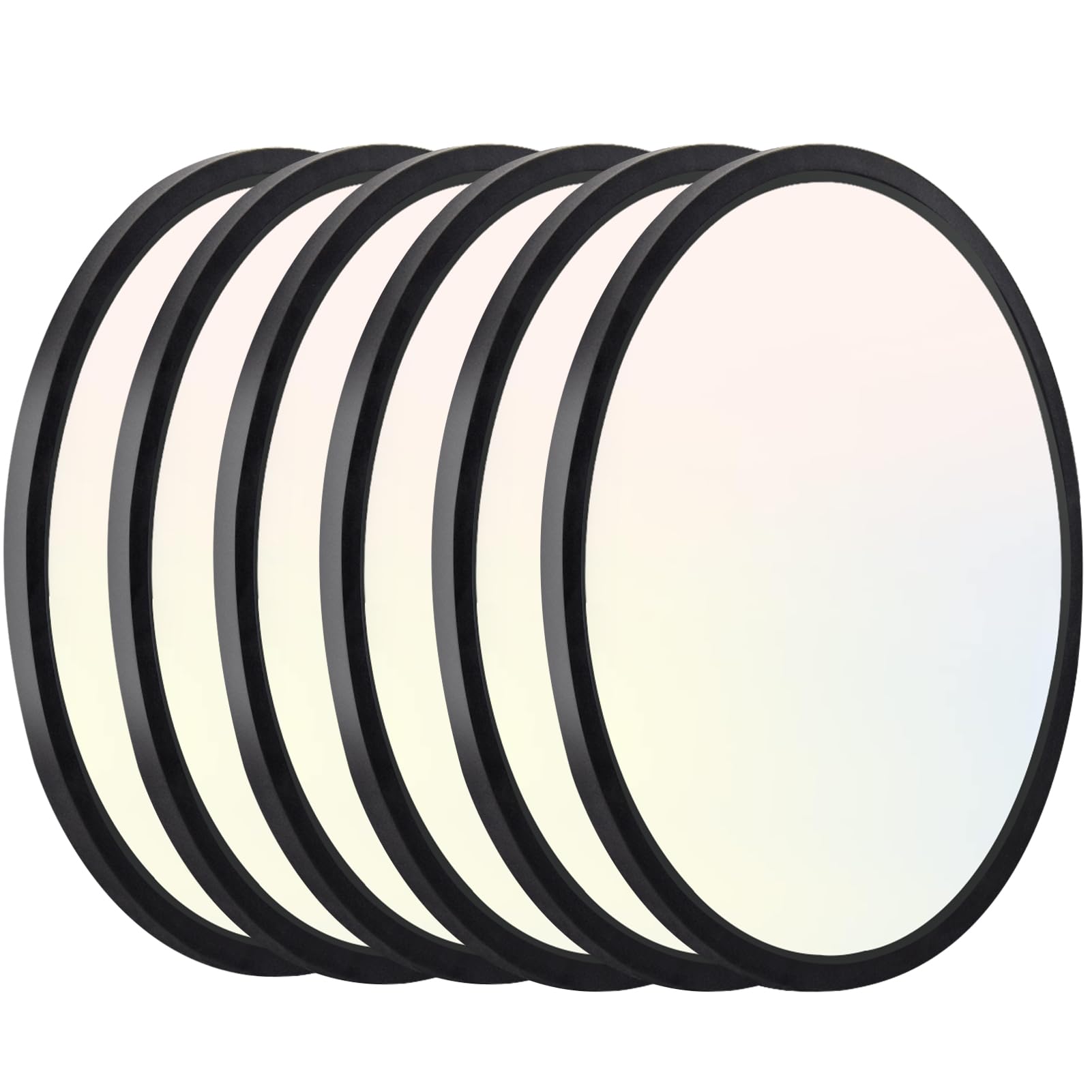 Hlite 6pack 12 inch Flush Mount LED Ceiling Light Fixture,24W 2400LM ...