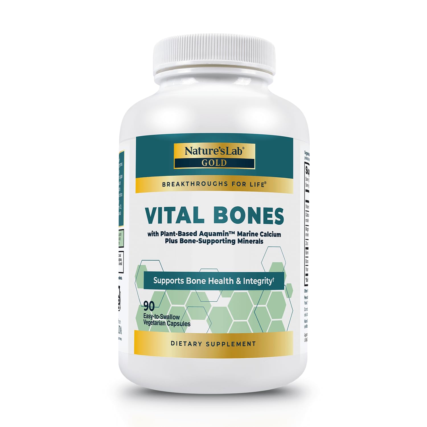 Amazon.com: Nature's Lab Gold Vital Bones with Aquamin™ Plant-Based ...