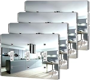 4 Pcs Silver Mirrored Acrylic Switch Light Switch Plates Cover ...