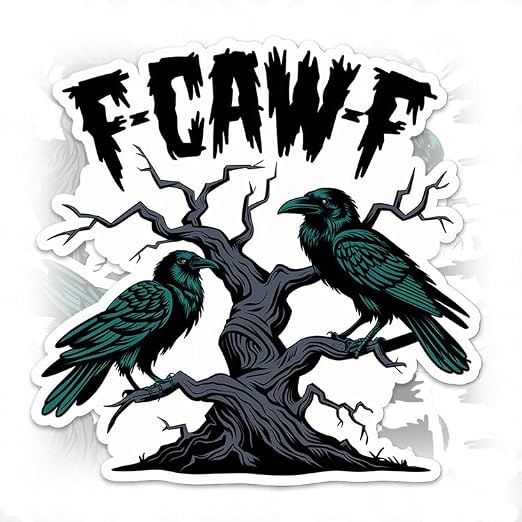 Amazon.com: FCAWF Funny Crow Pun Dark Humor Meme Quote Decal Sticker ...