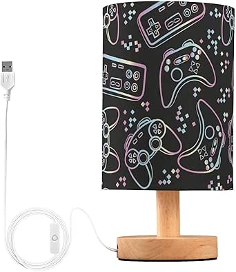 Oarencol Bedside Table Lamp Video Game Gaming Gamer Nightstand Lamp ...