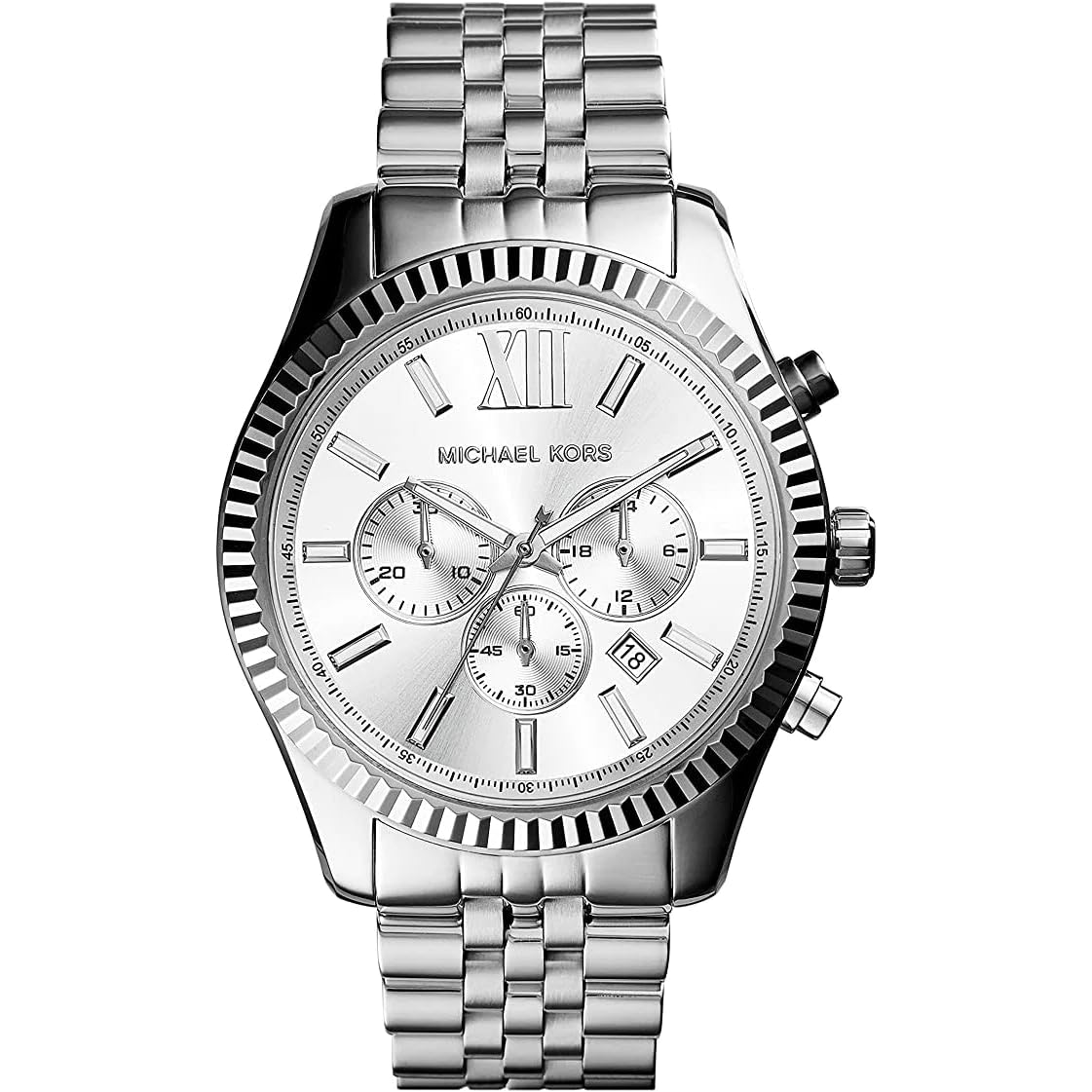 Michael Kors Lexington Watch for Men - Analog Stainless Steel Band ...