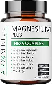 Magnesium Complex 60 Capsules with | Bisglycinate | Chloride | Taurat | Sulfate | Citrate ...