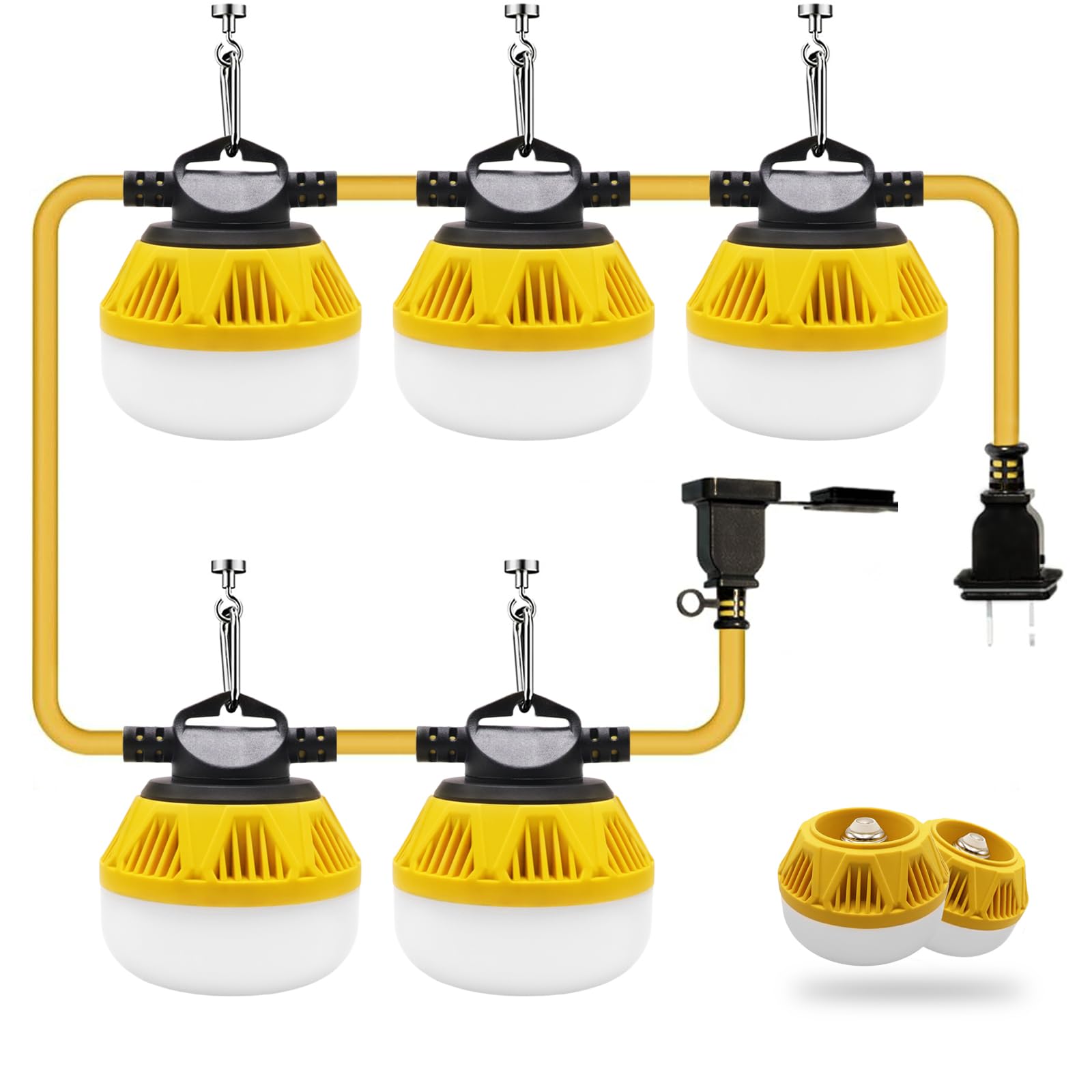 Amazon.com: StarWorld Construction String Lights 50W 6500LM, 50FT ...