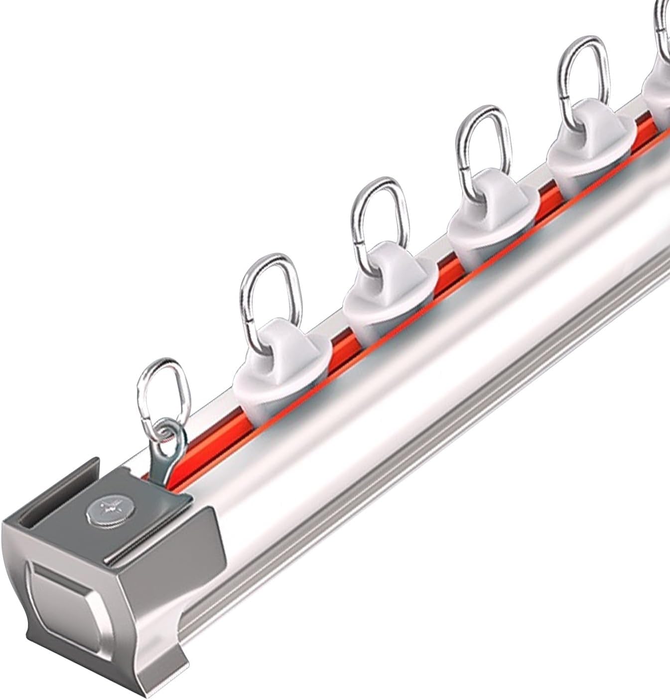 Silent Aluminum Curtain Rod for Ceiling/Wall Mount - 280 cm (9.1 ft ...