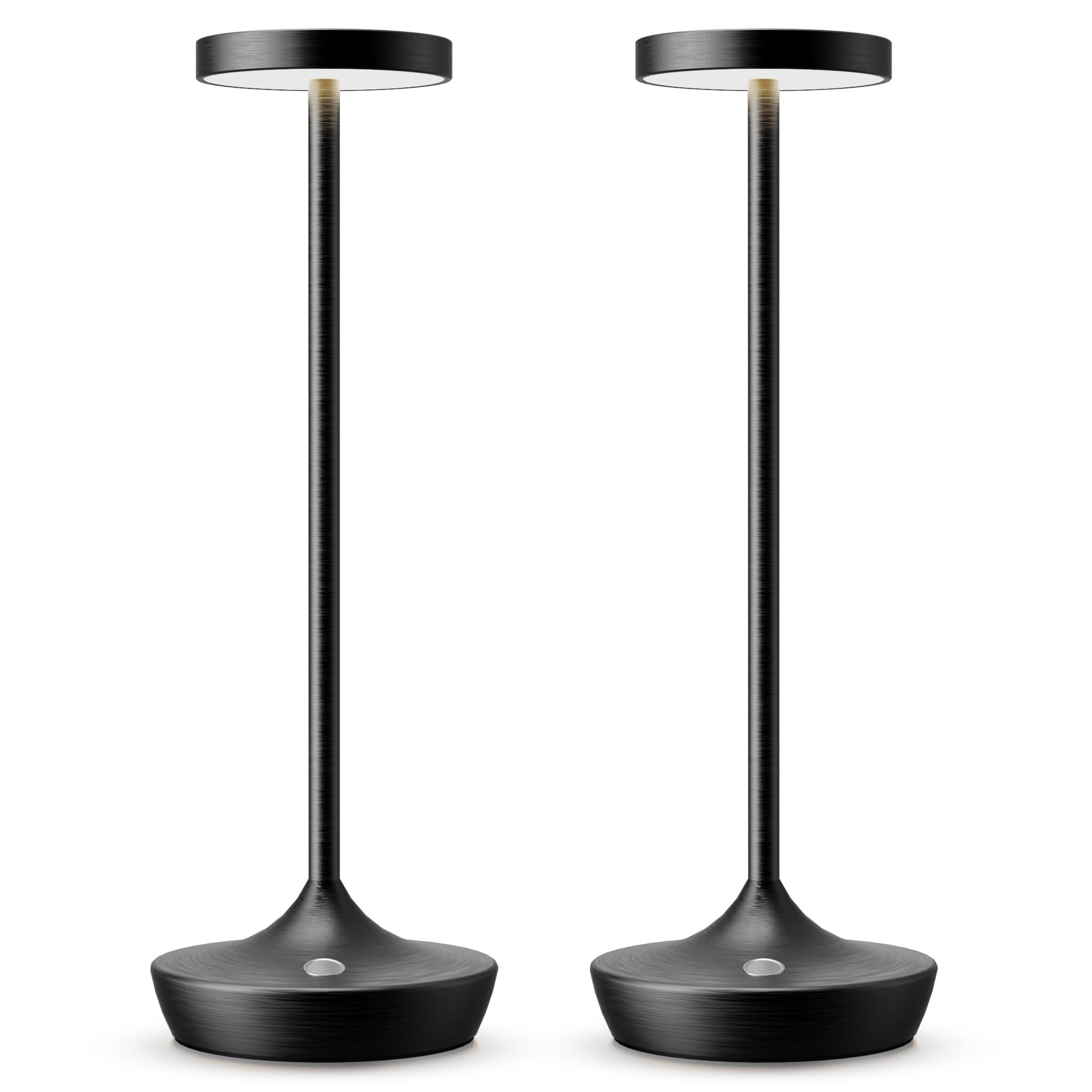 2 Pack Cordless Table Lamps, Battery Operated LED Desk Lamp, 3-Color ...