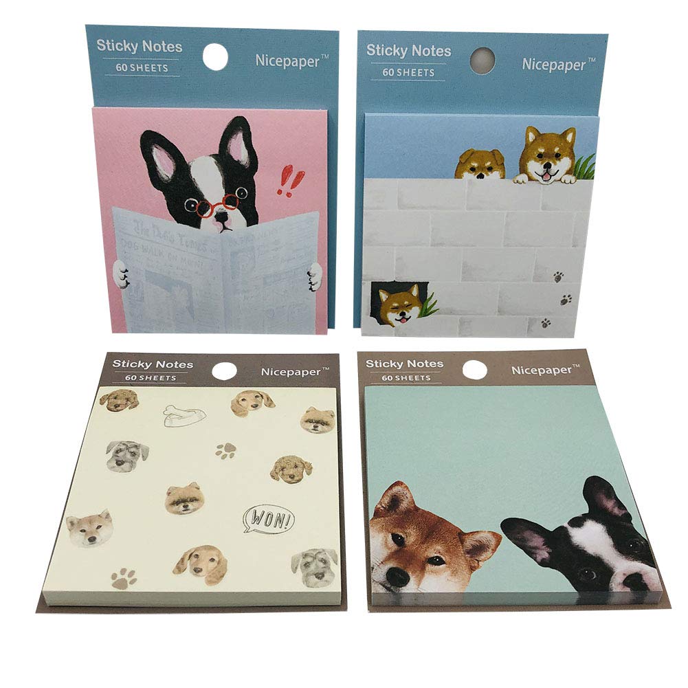 Buy Nicepaper Cute Colored Self-Sticky Notes in Study Dog, Family Dog ...