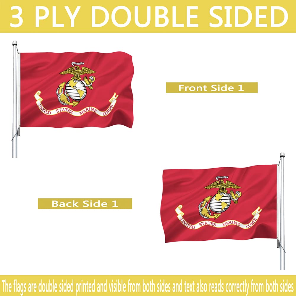 Double Sided Marine Corps Flags Marine Corps EGA Sublimated Garden