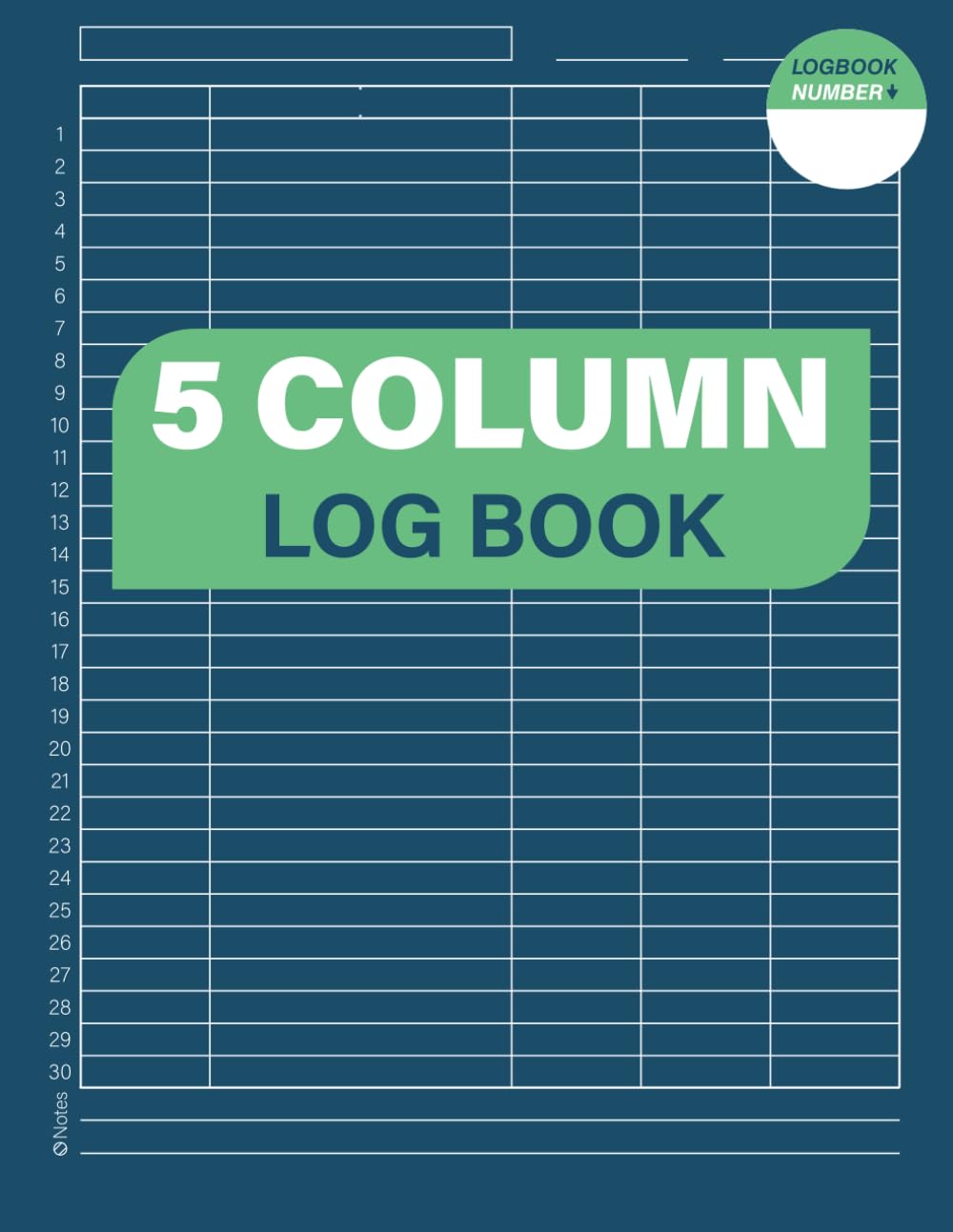 Amazon.com: Customizable Log Book 5 Column: Five Column Notebook ...