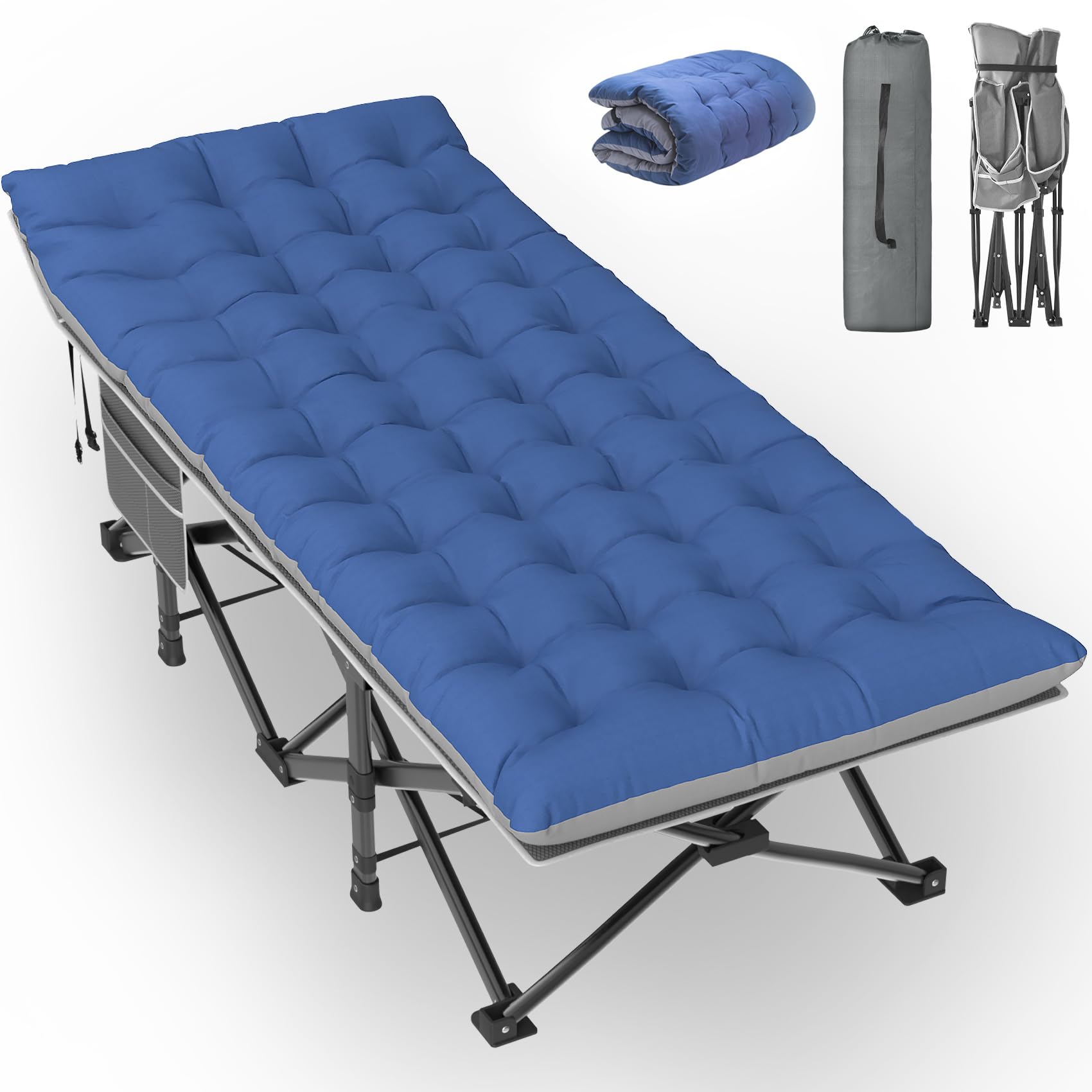 Amazon.com: Slendor Oversized Camping Cot XXL, Folding Cot for Adults ...