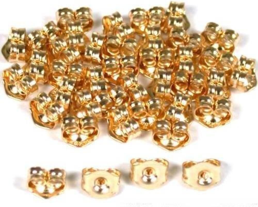Amazon.com: 40 1/20 14k Gold Filled Earring Back Ear Nuts : Arts ...