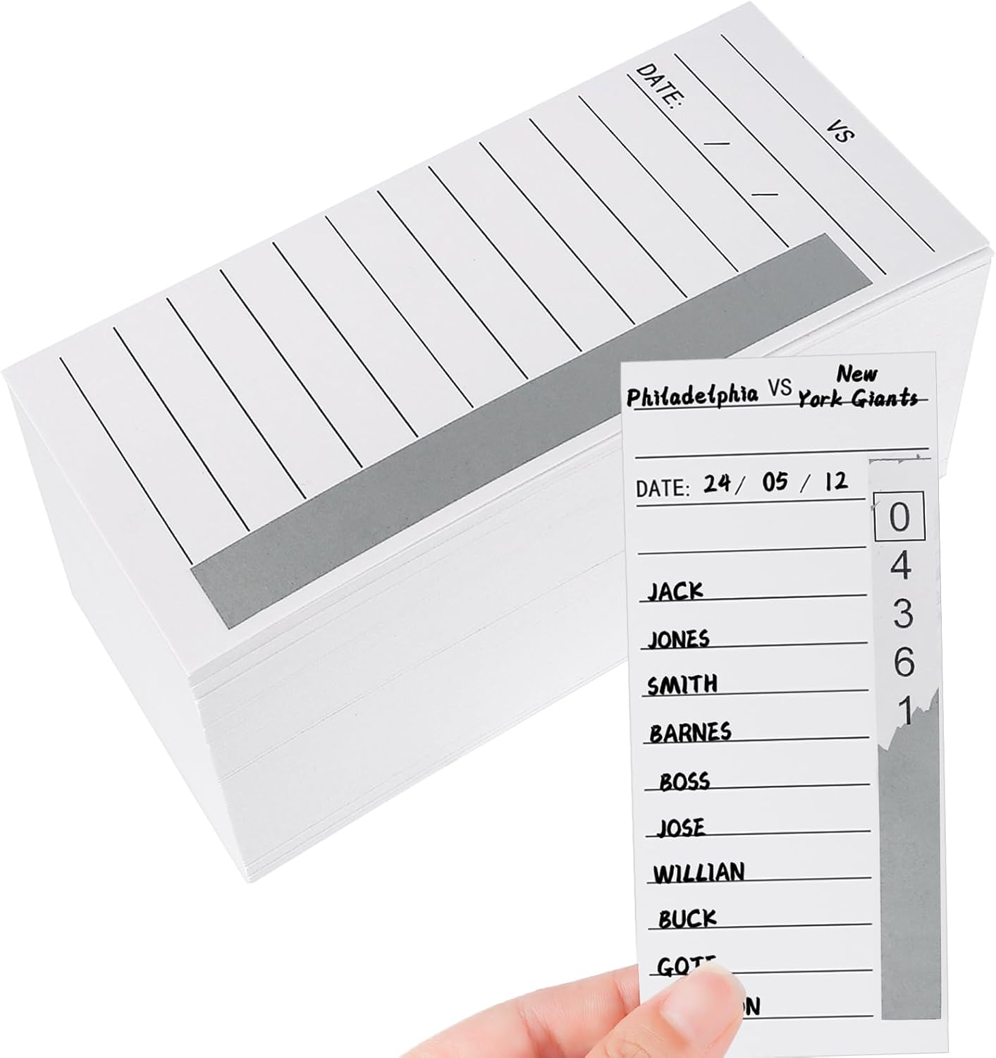 Amazon.com: Axcoix 160 Pack Strip Cards for Gambling, 10 Line Football ...