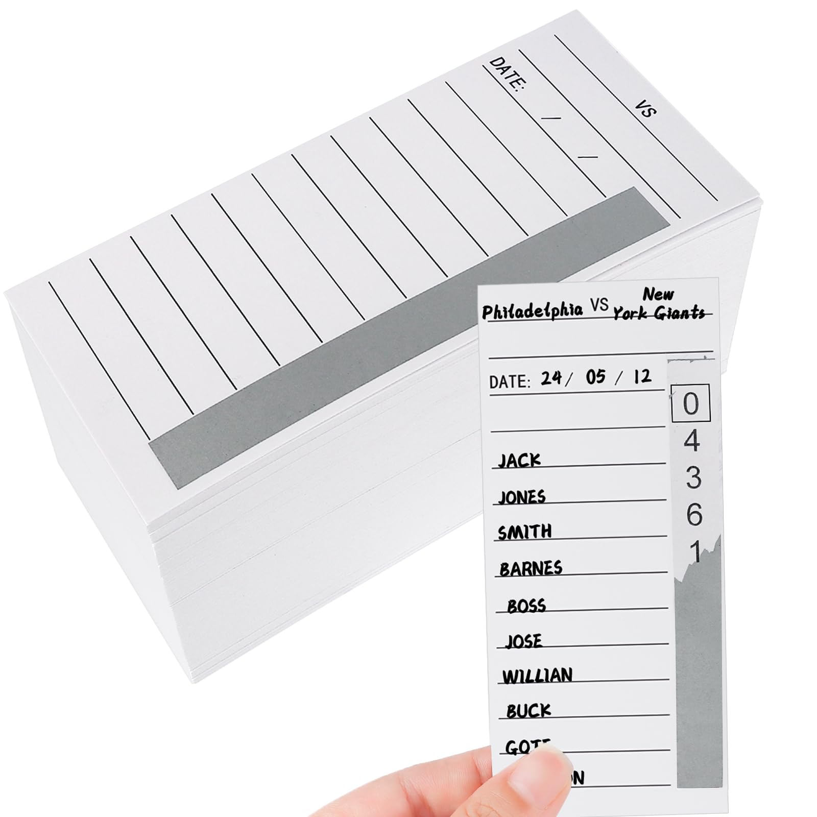 Amazon.com: Axcoix 160 Pack Strip Cards for Gambling, 10 Line Football ...