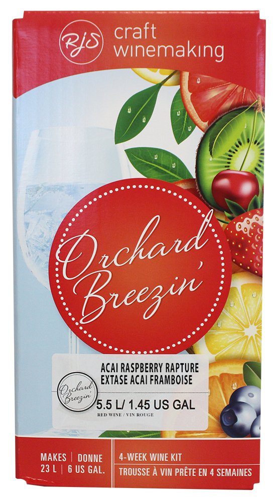 Amazon.com: Orchard Breezin Acai Raspberry Rapture Wine Kit : Grocery ...