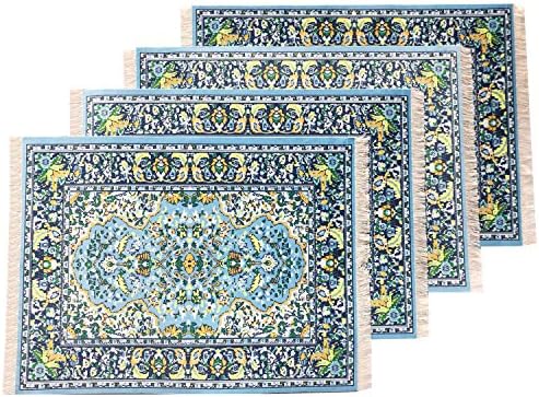 Amazon.com: Turkish Placemats Set of 4, Oriental Turkish Carpet Art ...