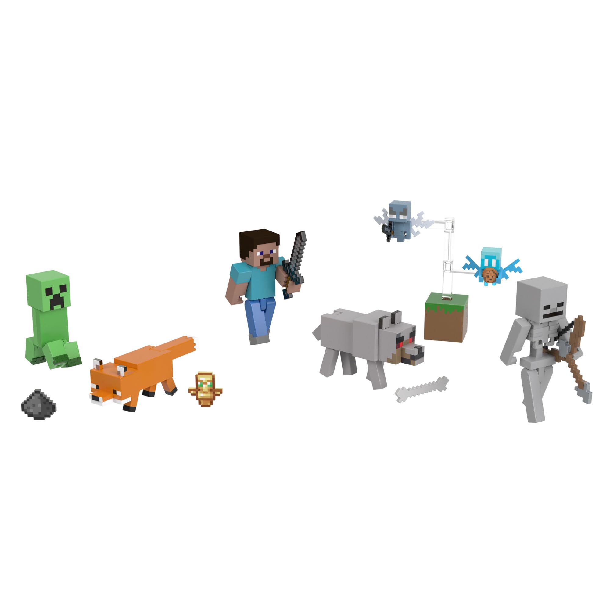 Snapklik.com : Minecraft Craft-A-Block Assortment Figures, Authentic ...