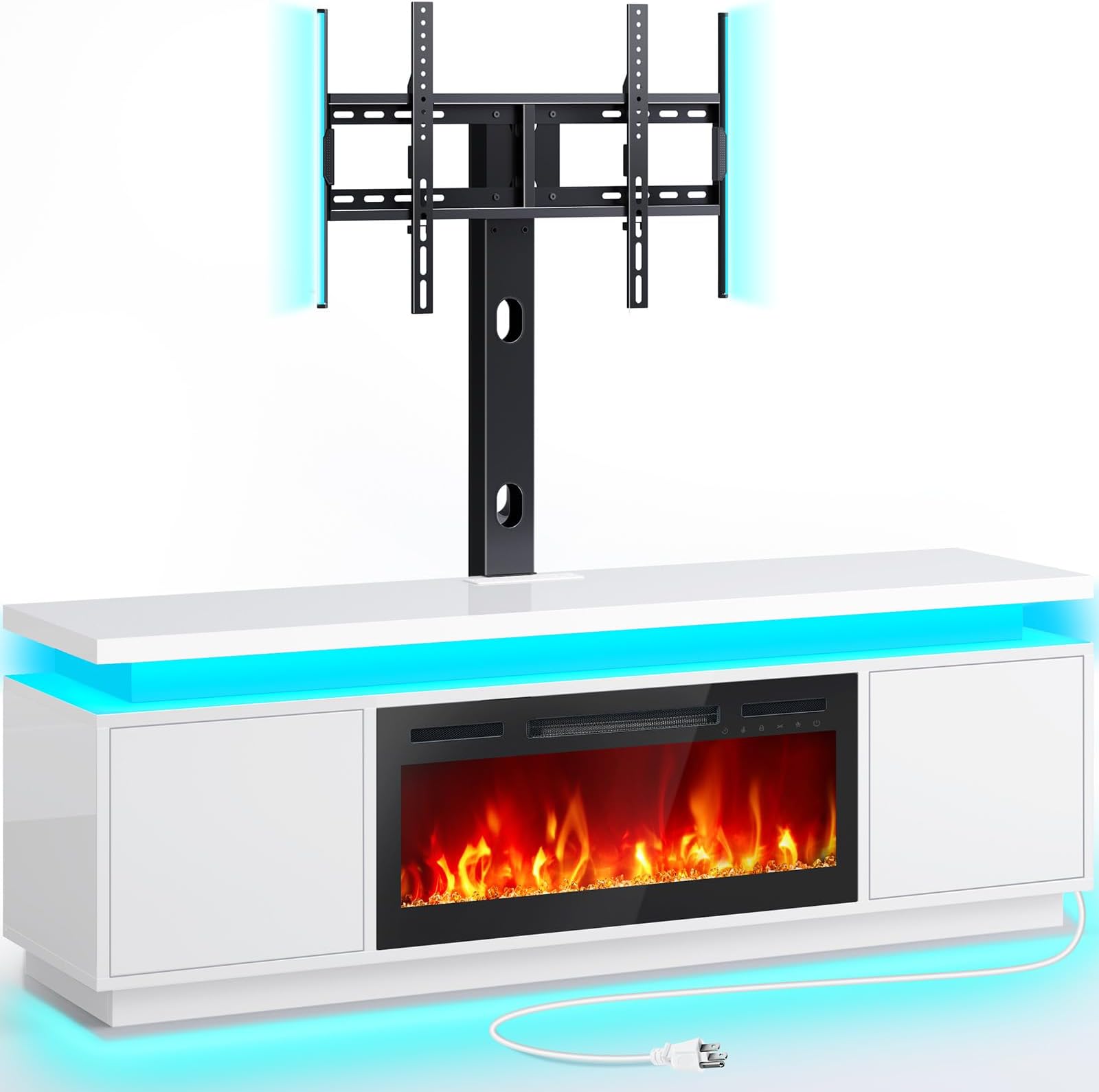 Amazon.com: Rolanstar Fireplace TV Stand with Led Lights and Power ...