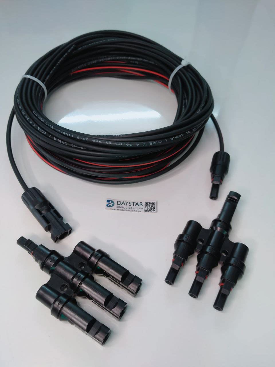 Daystar 4 sq. mm 10 Meter DC Wire with 3 in 1 Connector and MC4 (10M ...