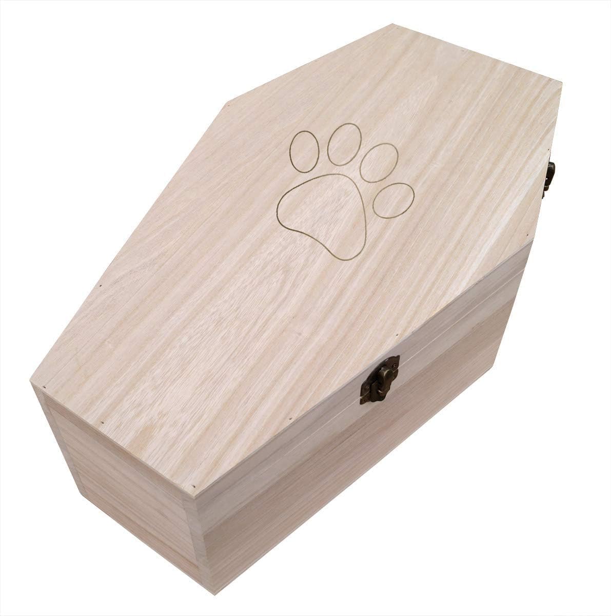 wooden pet coffin natural finish - size XL for medium-sized pets - pet ...